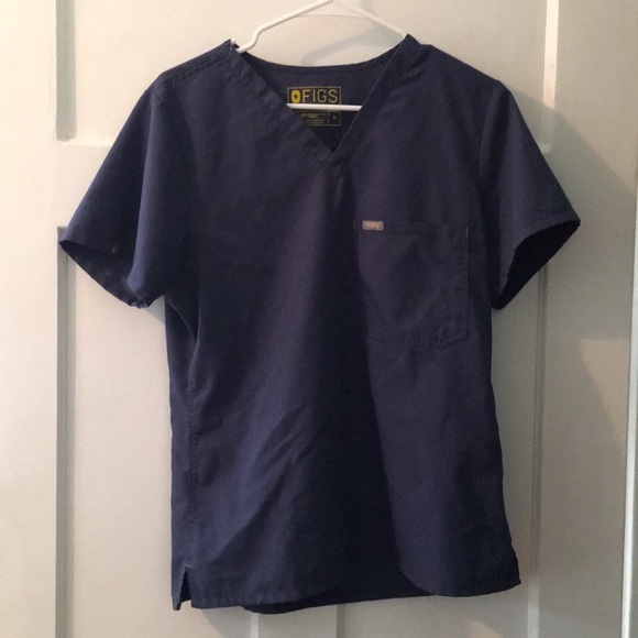Figs | Tops | Figs Navy Blue Scrub Top Sz M | Poshmark